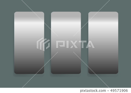 Three stainless steel vertical labels vector - Stock Illustration ...