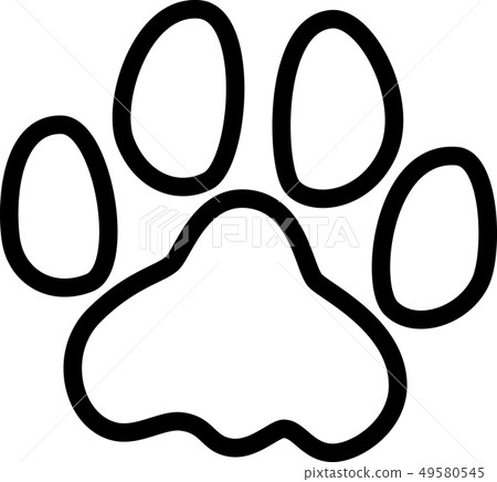 Footprint dog black border watermark - Stock Illustration [49580545 ...