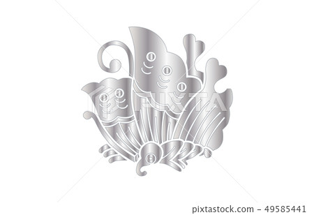 Warlords crest silver gradation Ikeda Tsuneoki - Stock Illustration ...