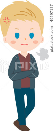 Angry white man - Stock Illustration [49597157] - PIXTA