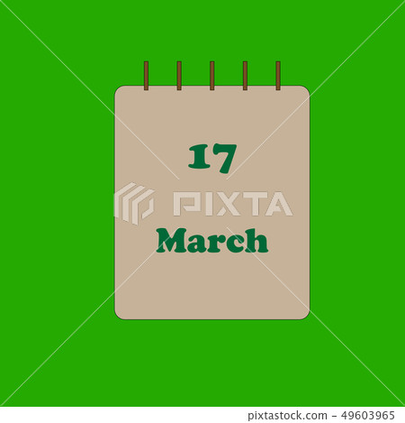 Calendar on the green background - Stock Illustration [49603965] - PIXTA