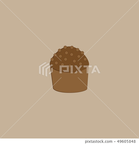Chocolate candy on the beige background - Stock Illustration [49605848 ...