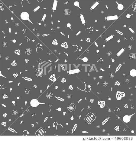 Medical elements seamless pattern vector - Stock Illustration [49608052 ...