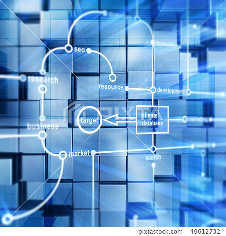 Abstract blue futuristic concept background - Stock Illustration ...