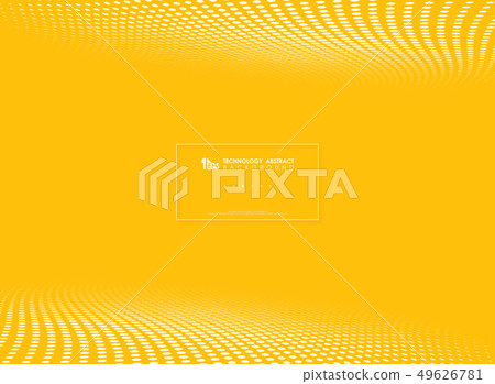 Modern yellow tech circle dots pattern halftone - Stock Illustration ...