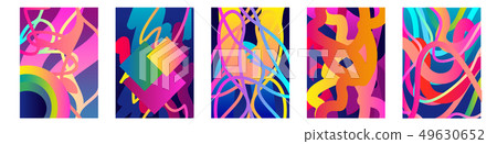 Set of colorful A4 covers. - Stock Illustration [49630652] - PIXTA