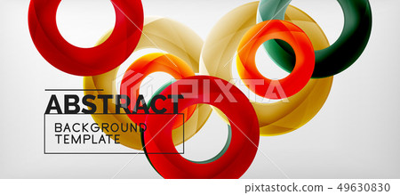 Colorful vector rings geometric abstract - Stock Illustration [49630830 ...