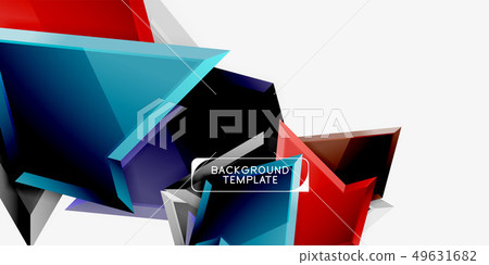 Minimal geometrical triangles with 3d effect - Stock Illustration ...