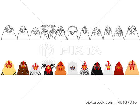 Chicken border neck - Stock Illustration [49637380] - PIXTA