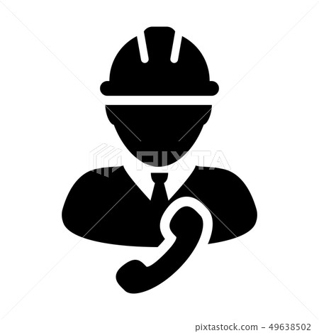 Support worker icon vector male construction - Stock Illustration ...