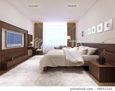 Bedroom interior in techno style - Stock Illustration [49642330] - PIXTA