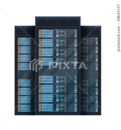 Creative illustration of server rack room, big - Stock Illustration ...