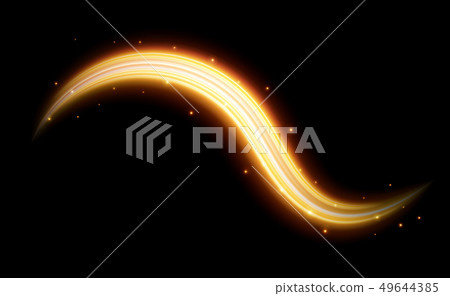 Creative illustration of golden light effect, - Stock Illustration ...