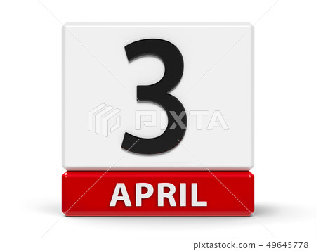 Cubes calendar 3rd April - Stock Illustration [49645778] - PIXTA