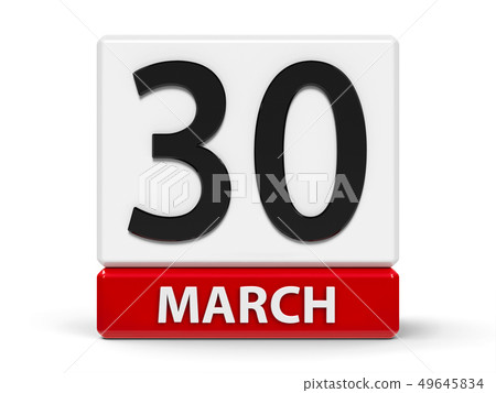 Cubes calendar 30th March - Stock Illustration [49645834] - PIXTA