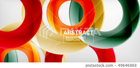 Colorful vector rings geometric abstract - Stock Illustration [49646868 ...