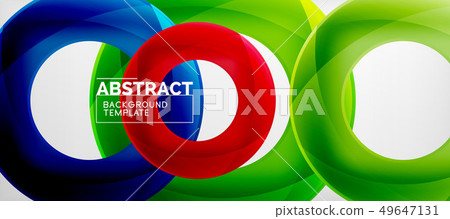 Colorful vector rings geometric abstract - Stock Illustration [49647131 ...