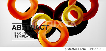 Colorful vector rings geometric abstract - Stock Illustration [49647143 ...