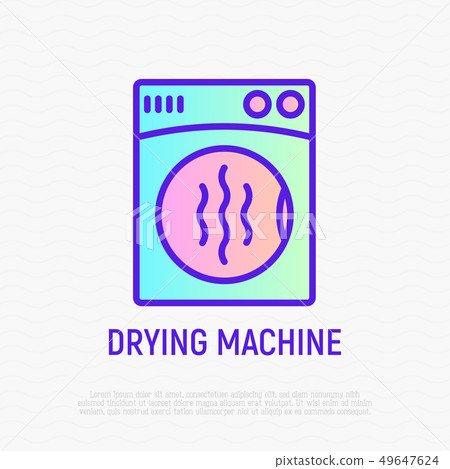 Drying machine thin line icon. Vector illustration - Stock Illustration ...