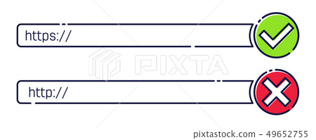 Creative illustration of http, https protocol... - Stock Illustration ...
