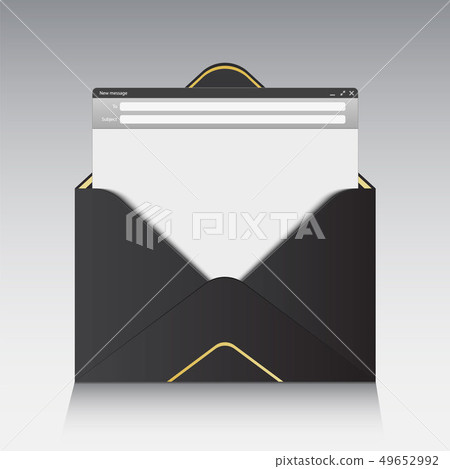 Creative illustration of email message... - Stock Illustration ...