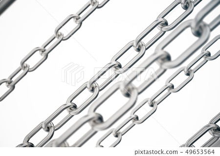 3D illustration metal chains. Metal, steel... - Stock Illustration ...