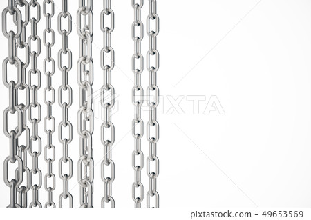 3D illustration metal chains. Metal, steel... - Stock Illustration ...