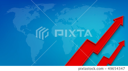 Creative illustration 3d arrow financial... - Stock Illustration ...