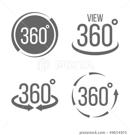 Creative illustration of 360 degrees view... - Stock Illustration ...