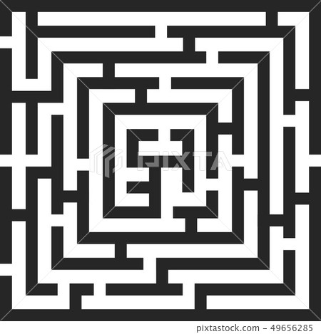 Creative illustration of labyrinth, maze with... - Stock Illustration ...