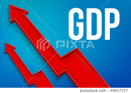 Creative illustration of GDP - gross domestic... - Stock Illustration ...