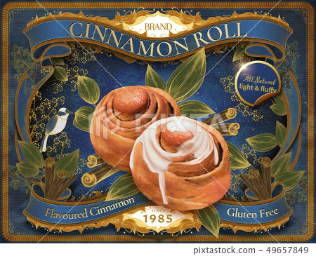 Cinnamon roll ads - Stock Illustration [49657849] - PIXTA