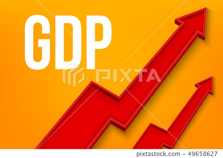 Creative illustration of GDP - gross domestic... - Stock Illustration ...