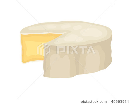 Camembert cheese on white background. Vector... - Stock Illustration ...