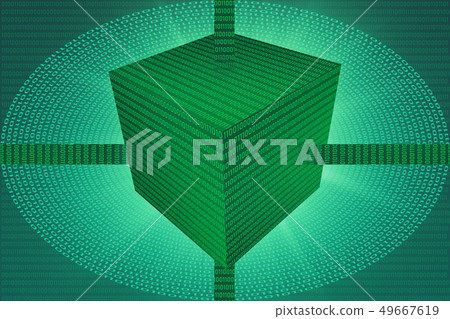 Data Block Cube of Binary digit (Bit) code - Stock Illustration [49667619] - PIXTA