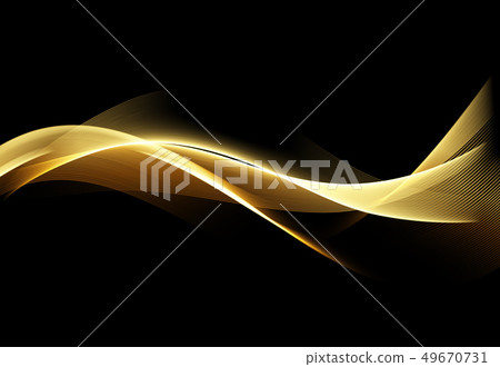 Abstract shiny color gold wave design element - Stock Illustration ...