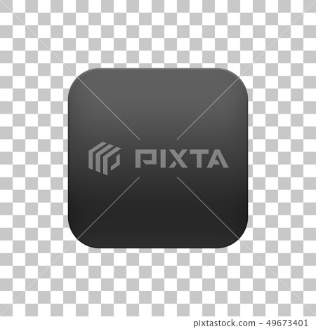 Black Realistic Blank App Icon Button Template - Stock Illustration ...