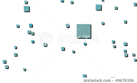 CG particle Blue Square with shadow - Stock Illustration [49676306] - PIXTA