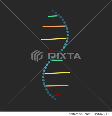 Broken chain of dna isolated vector illustration - Stock Illustration ...