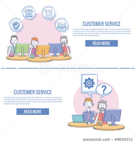 Customer service infographic - Stock Illustration [49698352] - PIXTA