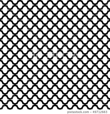 Oval elements and wavy lines grid pattern. - Stock Illustration ...