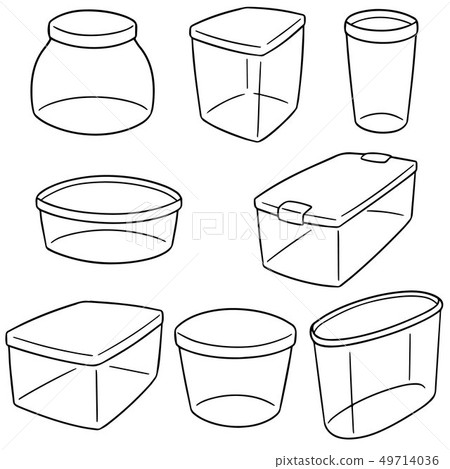 vector set of plastic container - Stock Illustration [49714036] - PIXTA