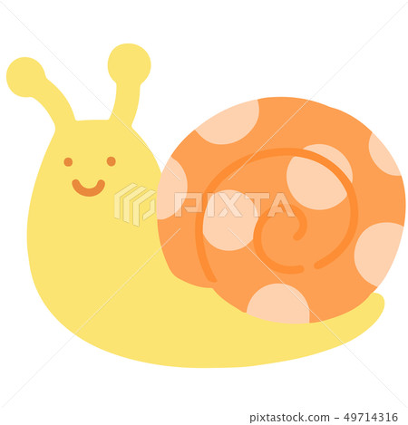 Simple and cute polka dot snail illustration... - Stock Illustration ...