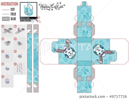 designer box for kids egg rabbit new - Stock Illustration [49717726 ...