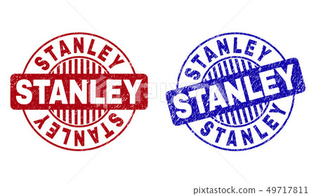Grunge STANLEY Scratched Round Watermarks - Stock Illustration ...