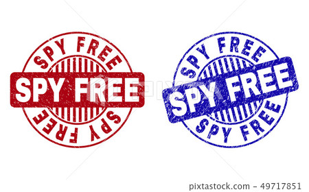 Grunge SPY FREE Textured Round Stamp Seals-插圖素材 [49717851] - PIXTA圖庫