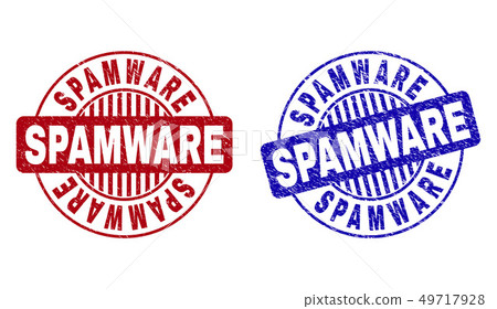 Grunge SPAMWARE Textured Round Watermarks - Stock Illustration ...