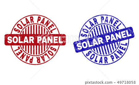 Grunge SOLAR PANEL Textured Round Watermarks - Stock Illustration ...