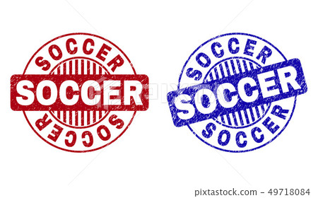 Grunge SOCCER Textured Round Watermarks - Stock Illustration [49718084 ...