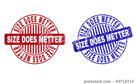 Grunge SIZE DOES METTER Textured Round Watermarks - Stock Illustration ...